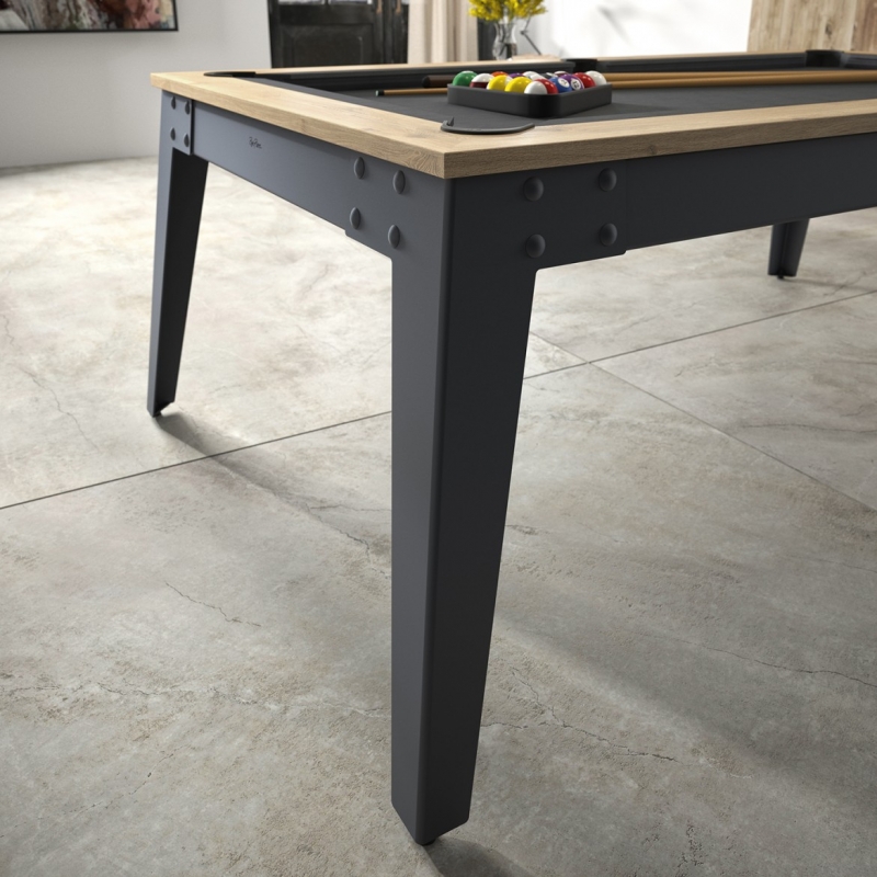 BILLARD RENÉ PIERRE STEEL CHÊNE SABLÉ PIEDS GRIS