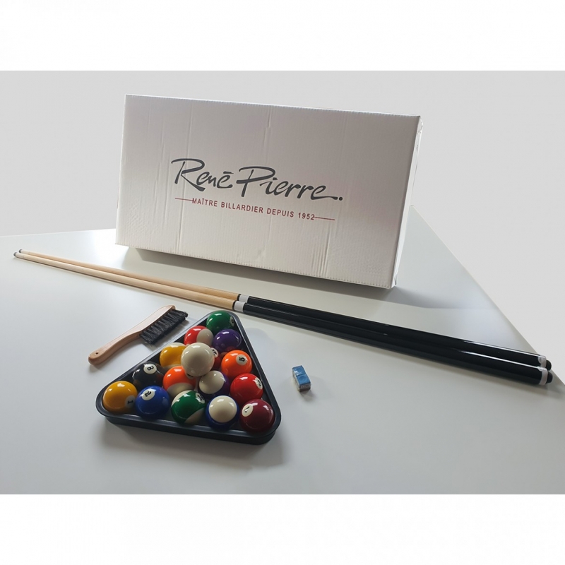 BILLARD RENÉ PIERRE STEEL CHÊNE SABLE PIEDS BLANC
